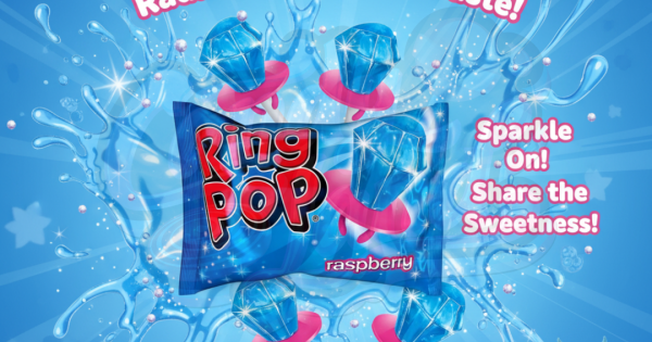 Bazooka Ring Pop Raspberry - zmeura 10g